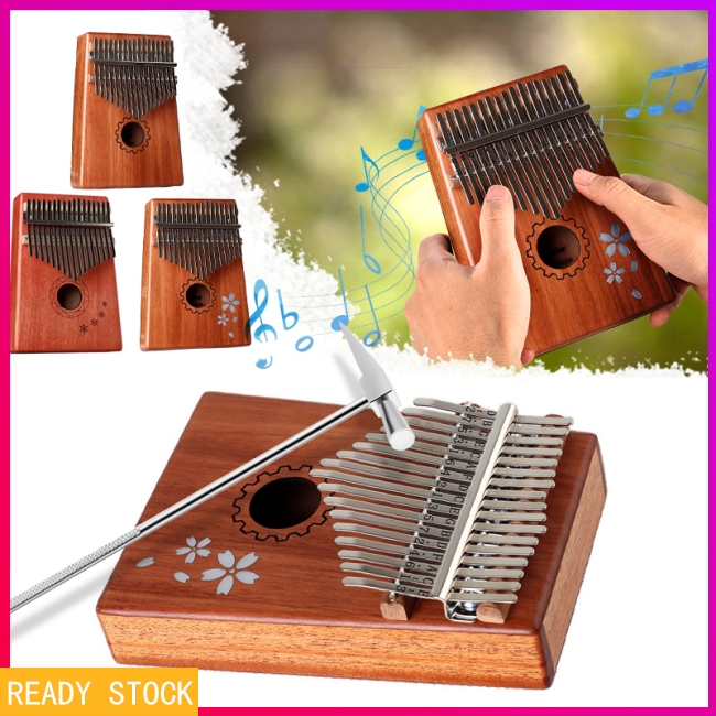 17 Key Kalimba Mbira Calimba African Mahogany Thumb Piano Wood Musical ...