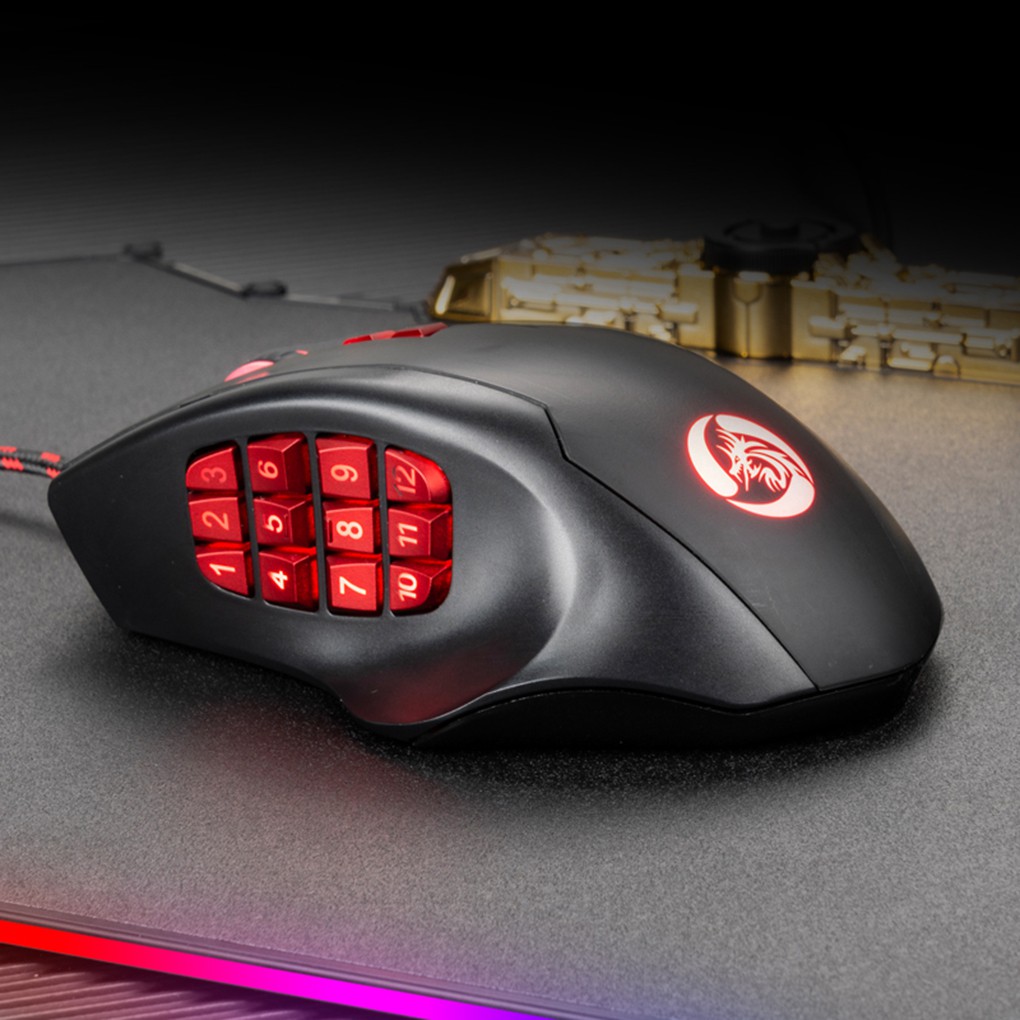 เมาส์：USB Otical Mouse 10000 DI Wired Gaming 17 Side Keys And 8 ...