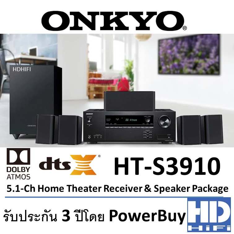 Onkyo HT-S3910 Home Theater Receiver Speaker Package 5.1ch - hdhifi - ThaiPick