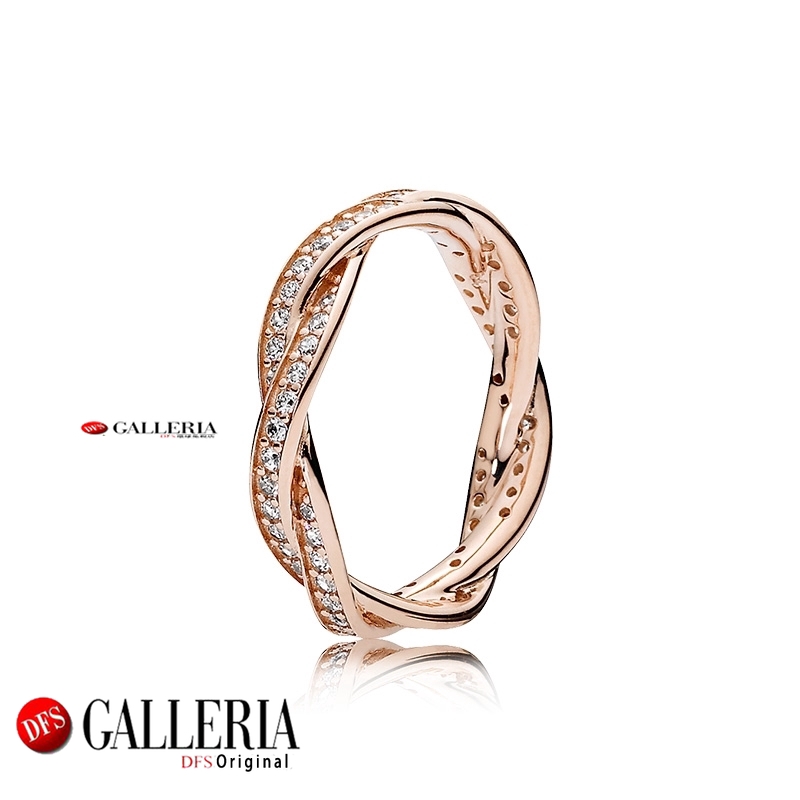 CHARMS Pandora แหวนโรสโกลด์ 180892 Cz สําหรับผู้หญิง - hongking.th ...