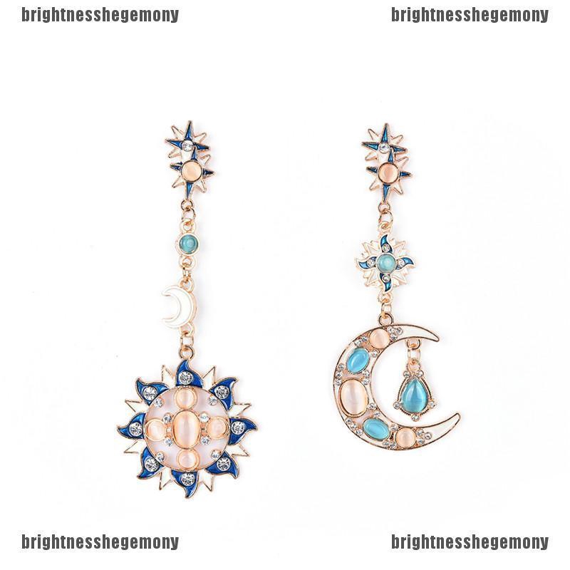 BMTH Star Sun Moon Rhinestone Stud Dangle Earrings Factoryoutlet adore ...