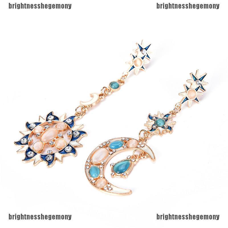 BMTH Star Sun Moon Rhinestone Stud Dangle Earrings Factoryoutlet adore ...