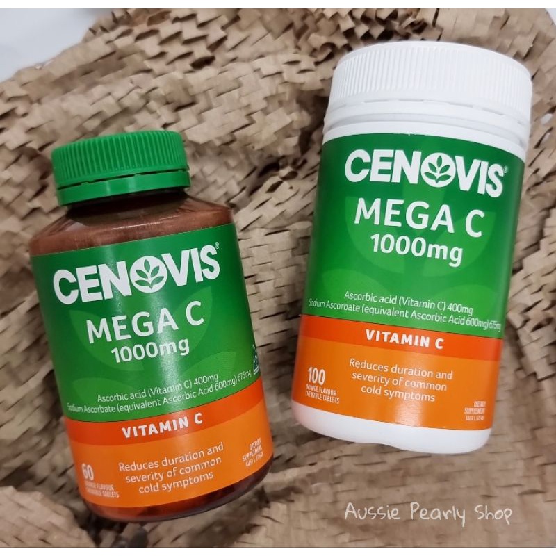 CENOVIS MEGA C 1000mg วิตามินซี แบบอมหรือเคี้ยว ขนาด1000mg (สินค้าพร้อม ...
