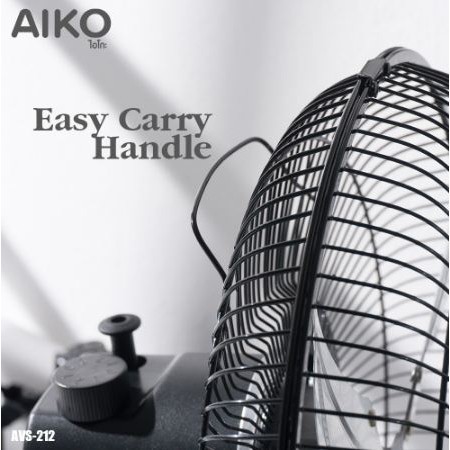พัดลม ไอโกะ AIKO TURBO รุ่น AVS - 212 ขนาด12 ส่ายได้ สีดำ ใบพัดเหล็ก รับประกัน 2 ปี - mazedesert ...