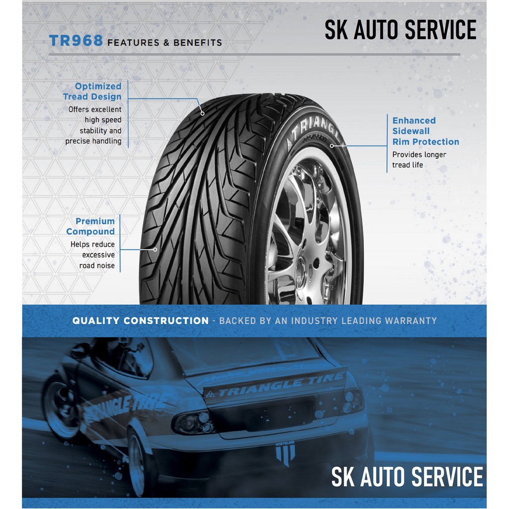 TRIANGLE ยางรถยนต์ 26535R18 (ล้อขอบ18) รุ่น TR968 2 เส้น (ใหม่กริ๊ปปี2021) - skautoservice ...