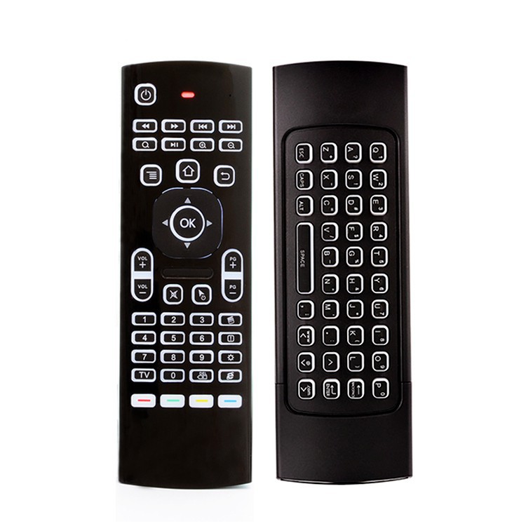 MX3 Air Mouse 2 Side Backlit Mini Wireless Keyboard G-Sensor Remote ...