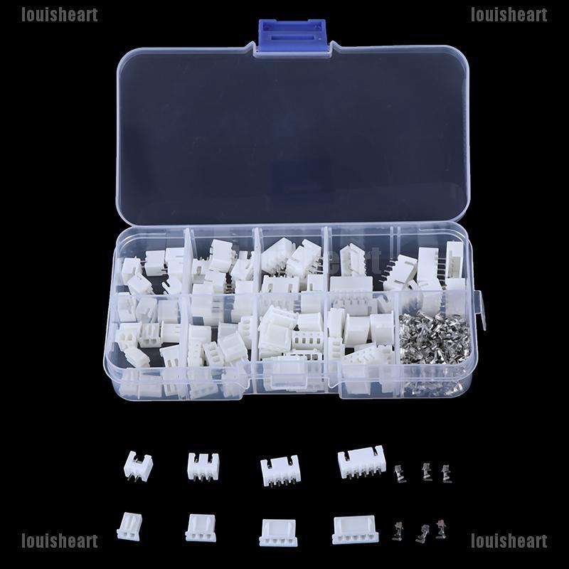 LHTH 230pcs XH2.54 2p 3p 4p 5 pin 2.54mm pitch terminal kit JST ...