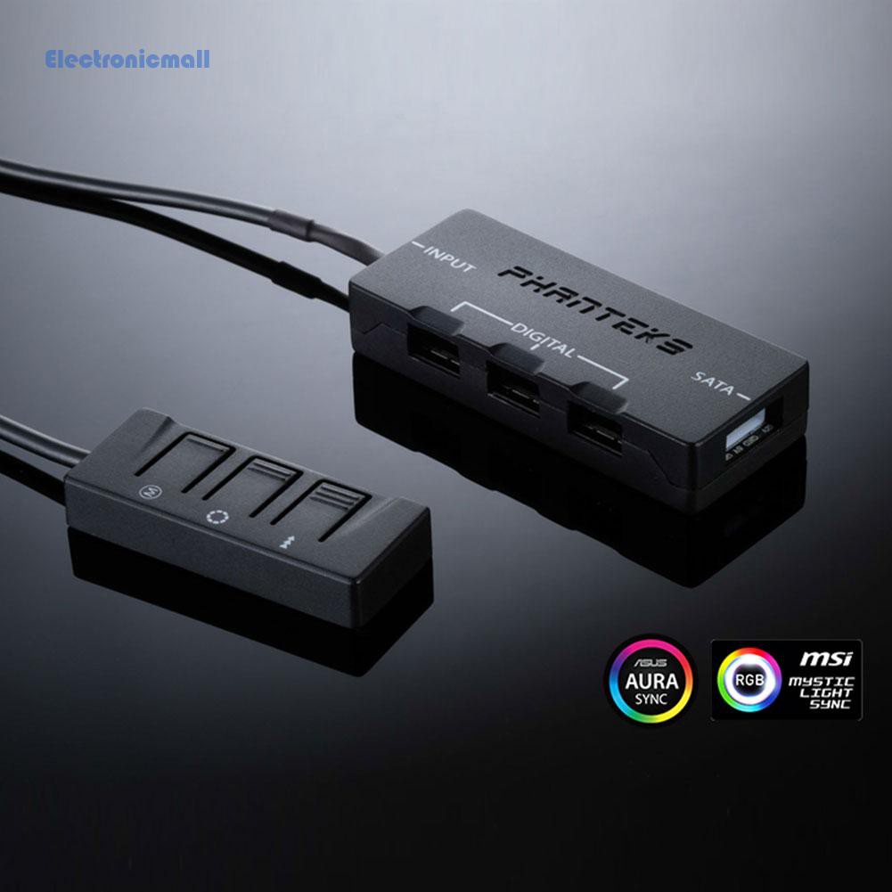 ElectronicMall01 PHANTEKS 5V 3Pin Digital Remote Control HUB RGB LED ...