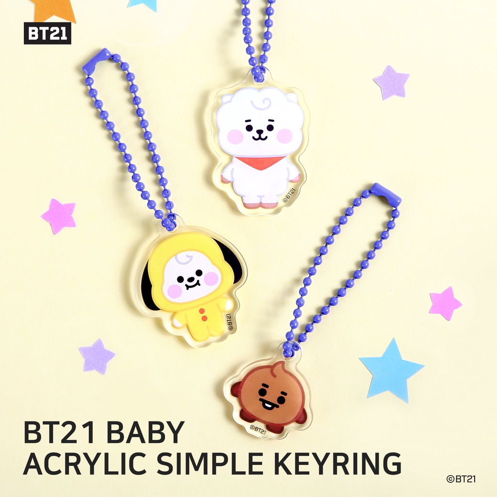 พวงกุญแจ BT21 BABY ACRYLIC SIMPLE KEYRING สินค้าพร้อมส่ง - amampaamp - ThaiPick