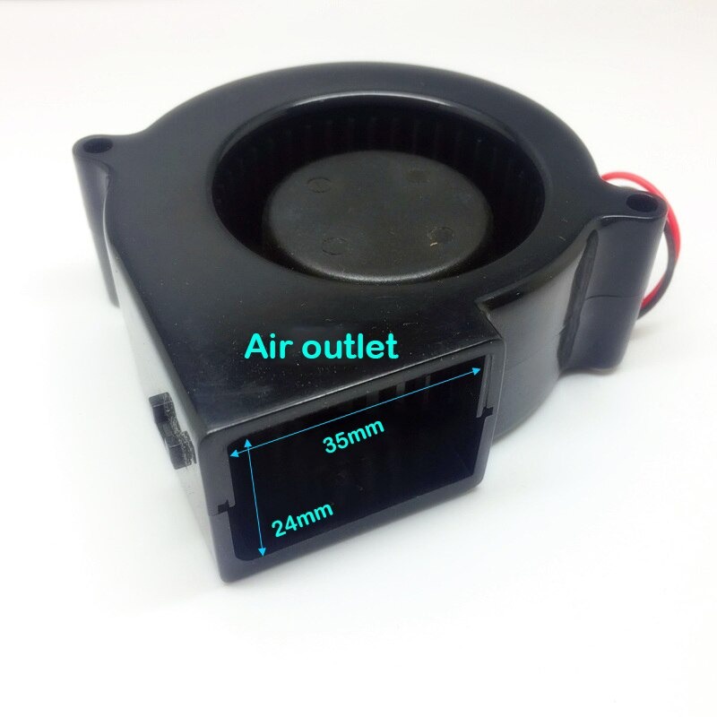 Mini DC 12V Brushless Small Turbo Fan 7530 Heat Dissipation Miniature ...