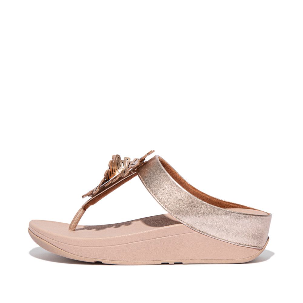 กรอกโค้ด 10FASH120 ลดเพิ่ม 10 FITFLOP FINO รองเท้าแตะแบบหูหนีบผู้หญิง รุ่น EO4-323 สี Rose Gold ...