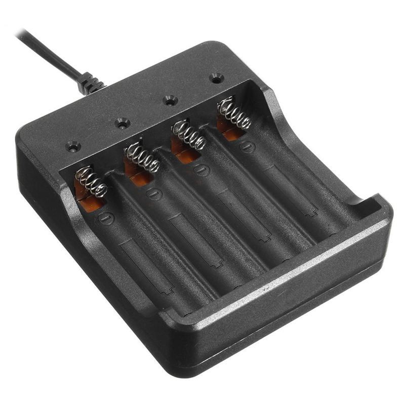Smart 4 Slots 18650 Li-ion Battery AC Charger Rechargeable LED ...