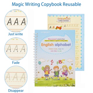 English Practice Copybook Reused Handwriting Copybook Tracing Book Set ...