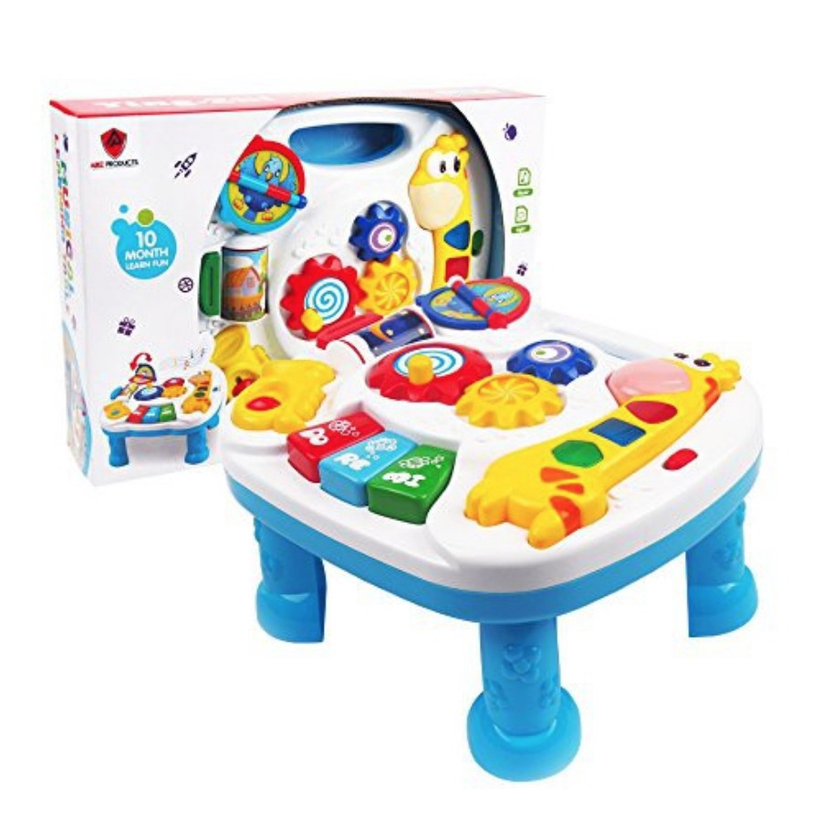 Minlane Toys Baby Learning Table โต๊ะกิจกรรม เด็ก ลายยีราฟ มีคีย์บอร์ด ...