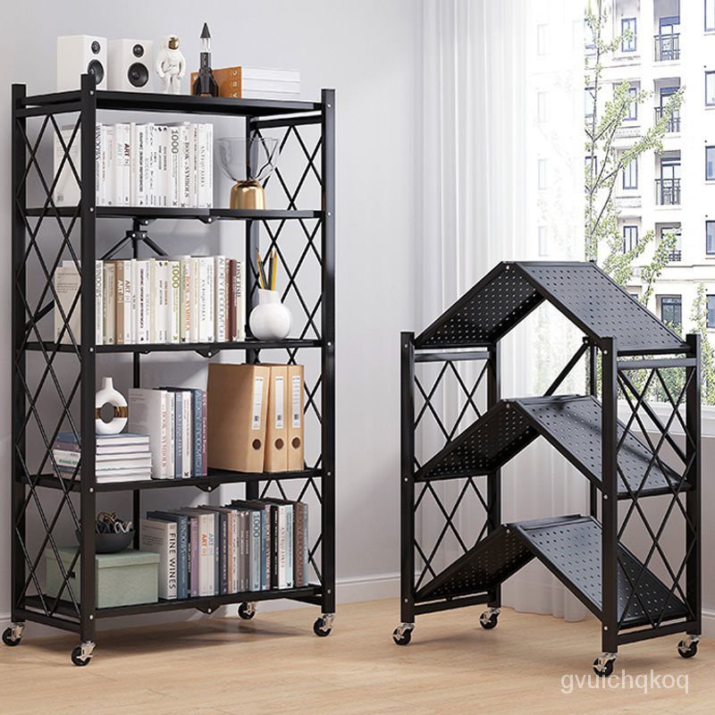 【Spot Sale】Kitchen Folding Racks Floor Multi-Layer Storage Rack Multi ...