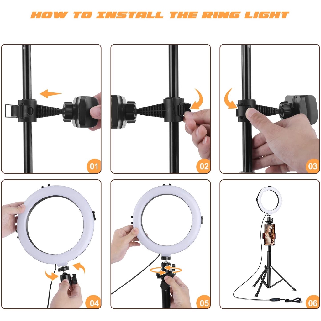 แหวนไฟ 8 ring light led พร้อมขาตั้งกล้องสําหรับโทรศัพท์มือถือ - sumfree ...