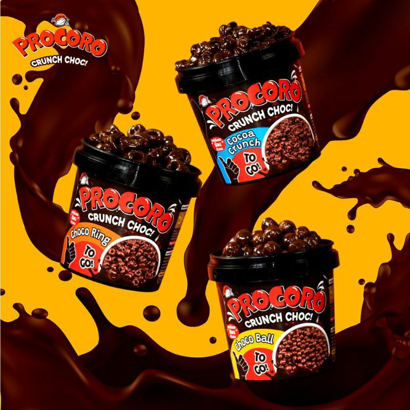 Procoro Crunch Choc โปรโกโร่ ครั้นช์ ช็อก (ขนมอบกรอบ ราดช็อกโกแลต) 130 ...