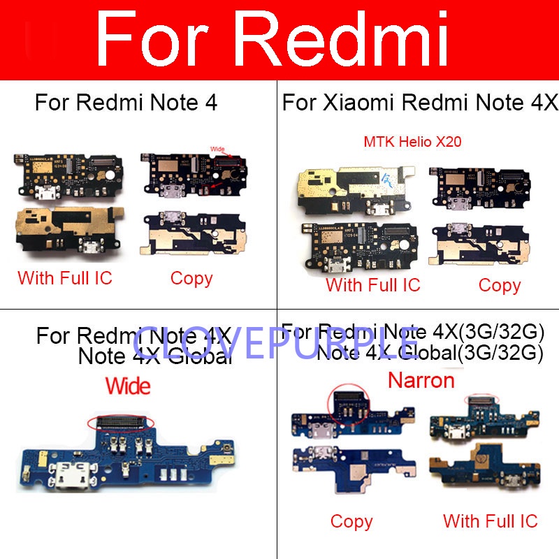 แจ็คบอร์ดชาร์จไมโคร Usb สําหรับ Xiaomi Redmi Note 4X X20 สายชาร์จสําหรับ Xiaomi Note 4 สายชาร์จ ...