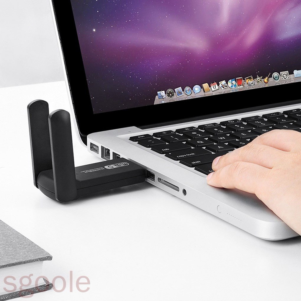 2.4G 5G Wifi USB Dongle Dual Band Wireless Adapter Desktop Computer ...