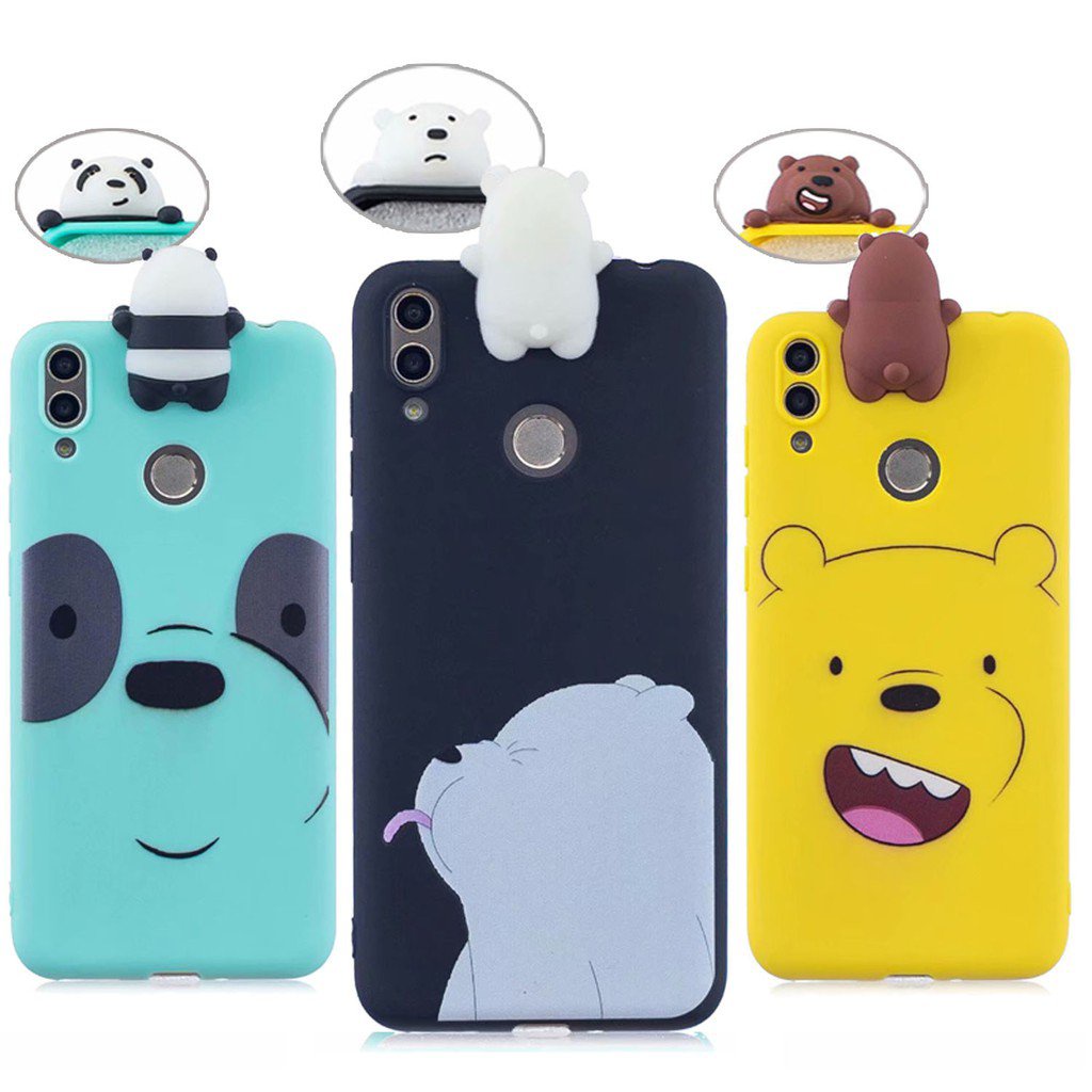 Huawei Honor 8X Cute We Bare Bears Brothers Panda Soft Phone Case ...