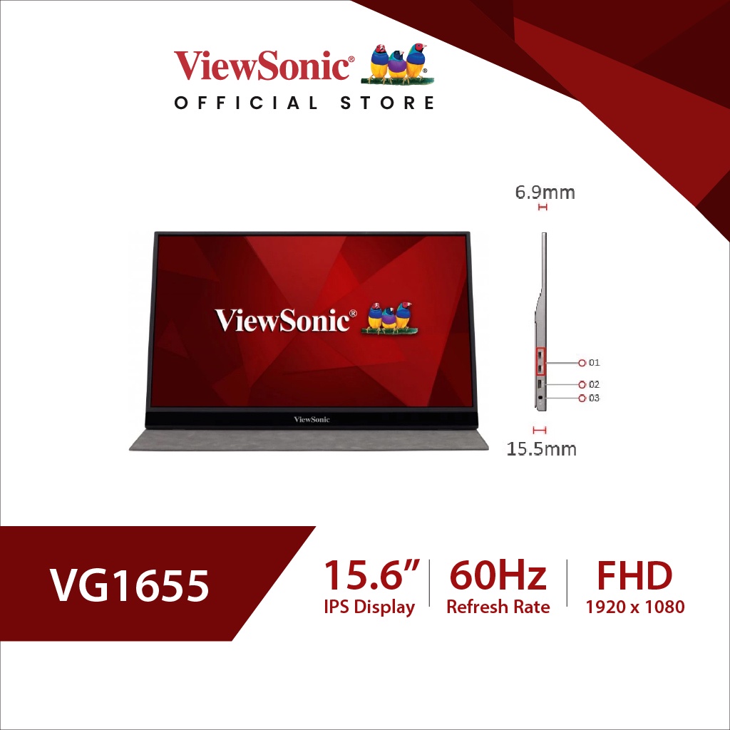 ViewSonic Portable Monitor VG1655 15.6IPS60Hz6.5ms(Portable monitor)(จอ ...