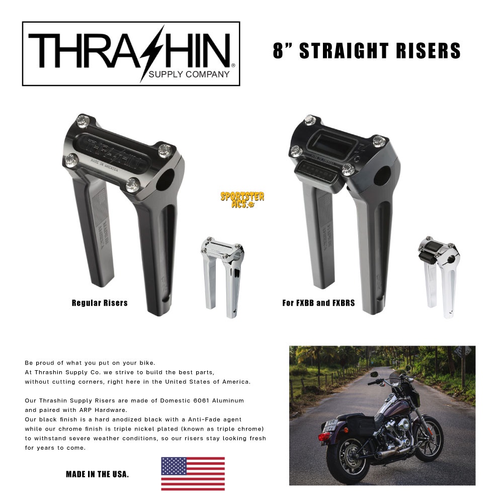 **ฟรีส่งผ่อน0%** Thrashin Supply - 8" Straight Handlebar Risers ตุ๊กตา ...
