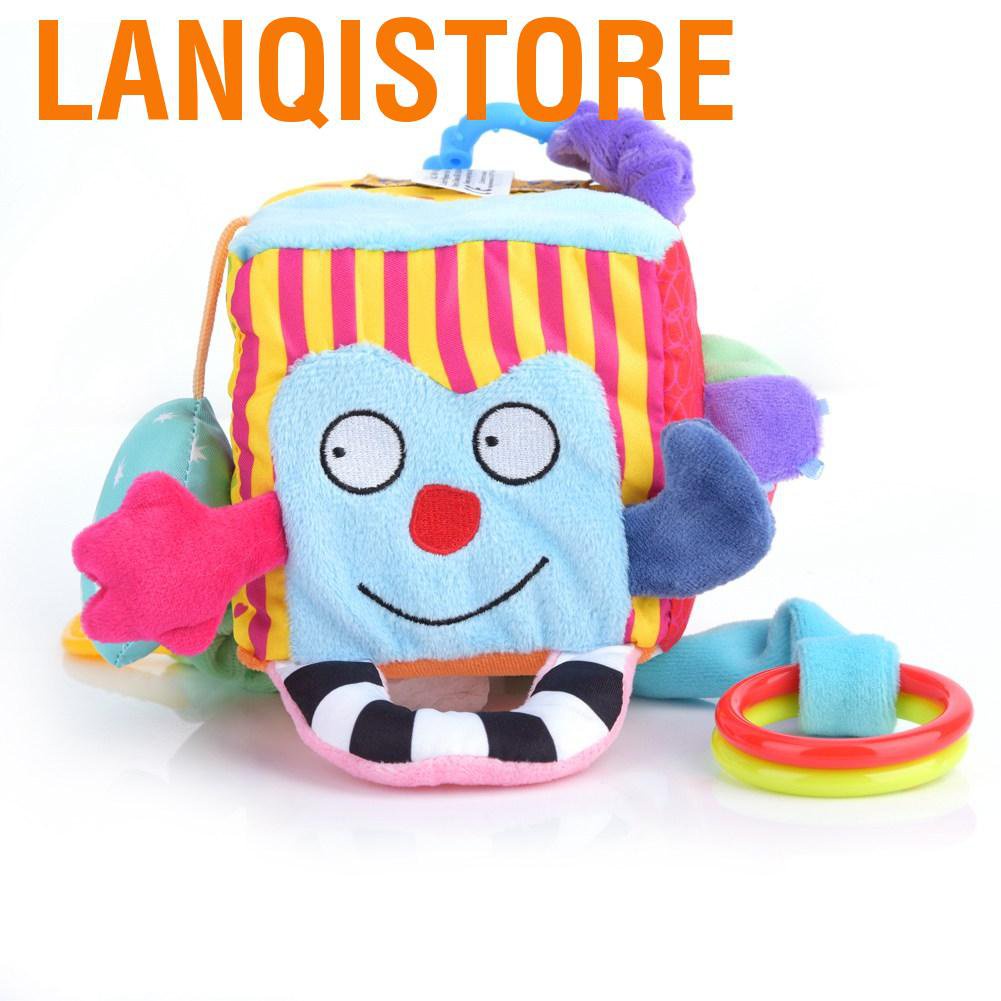 UE4B Baby Infant Cloth Block Clutch Cube Rattle Toy Musical Educational ...