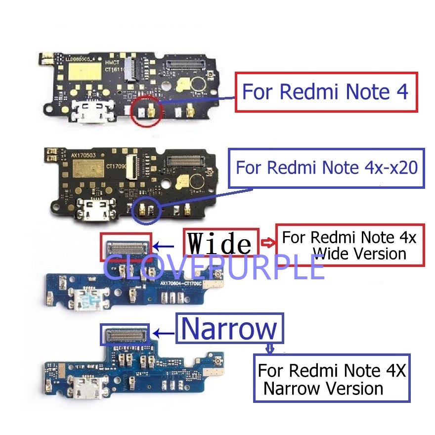แจ็คบอร์ดชาร์จไมโคร Usb สําหรับ Xiaomi Redmi Note 4X X20 สายชาร์จสําหรับ Xiaomi Note 4 สายชาร์จ ...