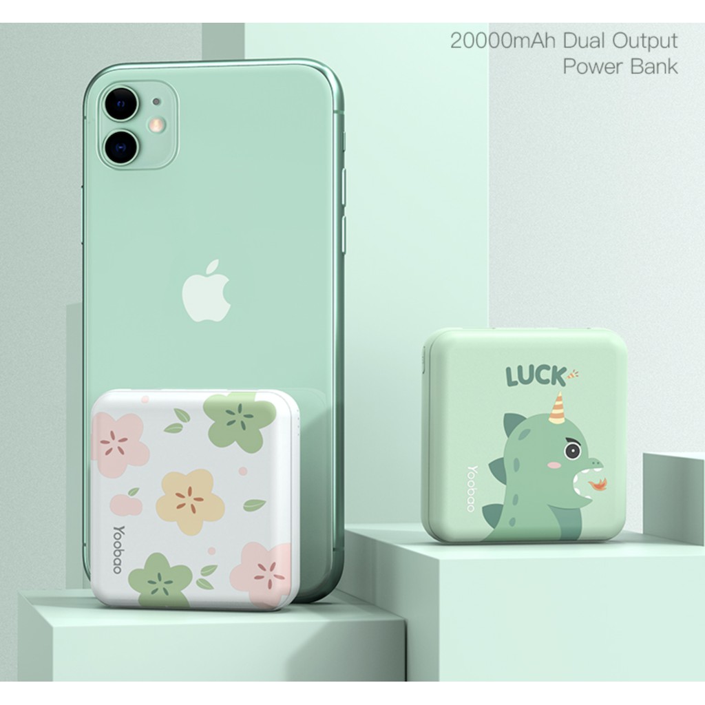 Yoobao Mini Cube M25-V4 20000mAh ไซน์เล็ก สีสั้นพาสเทล สุดน่ารัก ...