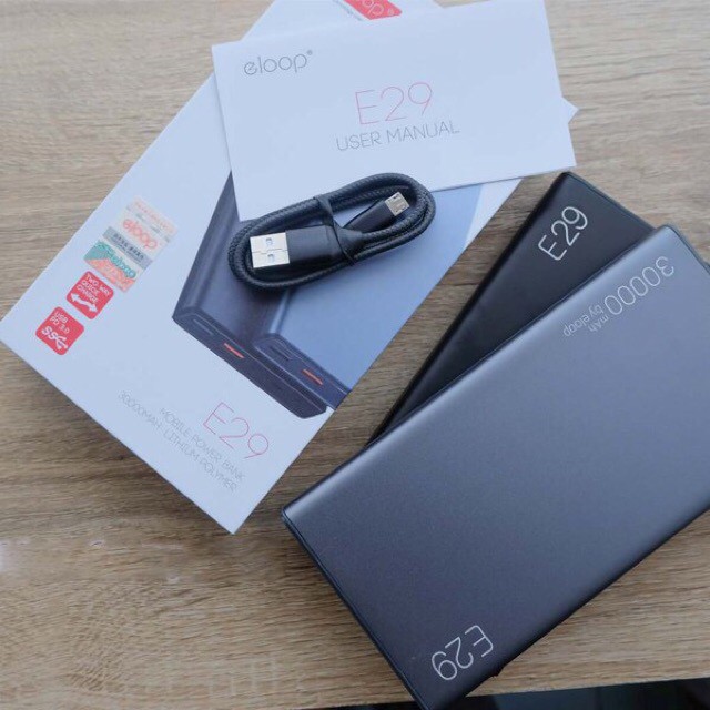 ELOOP E29 แบตสำรอง 30000mAh แท้ 100 Quick Charge 3.0 Power Bank - goodit668 - ThaiPick