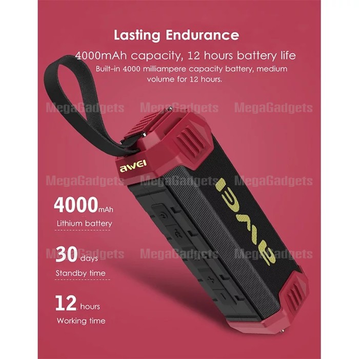 ลำโพงบลูทูธ เสียงดี เบสหนัก แบตอึด มีFM เป็น Power Bannk ได้ Awei Y280 Bluetooth Speaker (แท้100 ...