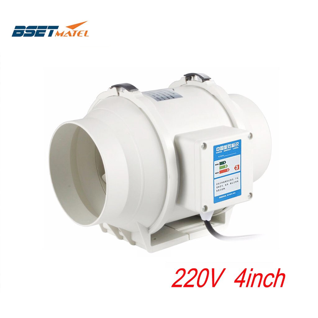 220V 4inch Silent Wall Extractor Exhaust Duct Ventilation Fan Air ...