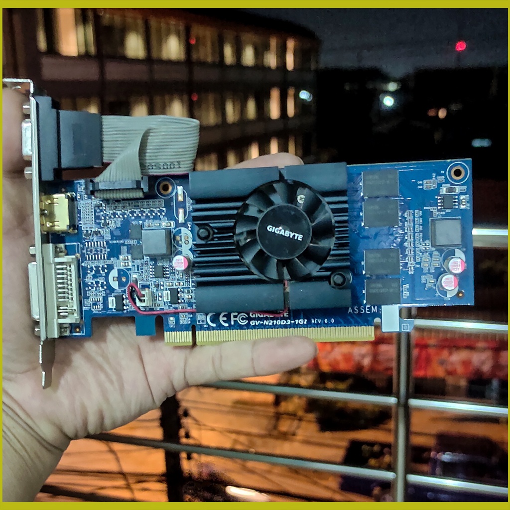 การ์ดจอ GIGABYTE GV-N210D3-1GI NVIDIA GeForce 210, 1GB RAM, GDDR3, 64 bit | Shopee Thailand