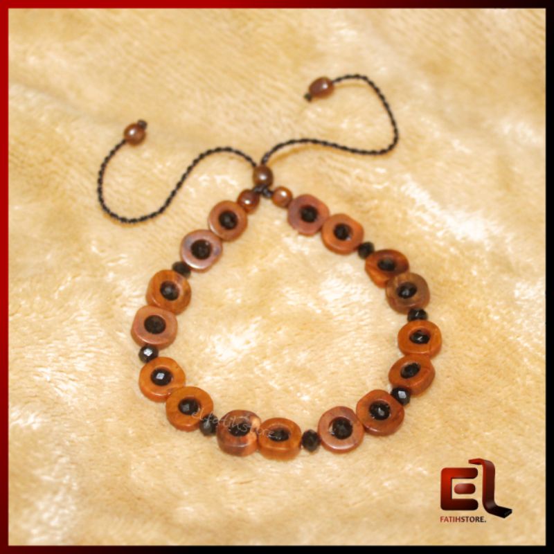 Kaokah สร้อยข้อมือแหวนคริสตัลช็อคโกแลตสีดํา Koka Kokka Kaukah Elfatih ...