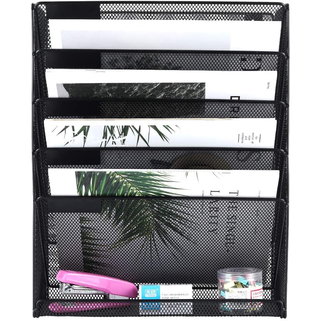 6 Tier Wall Mount Document Letter Tray Organizer, File Organizer Wall ...