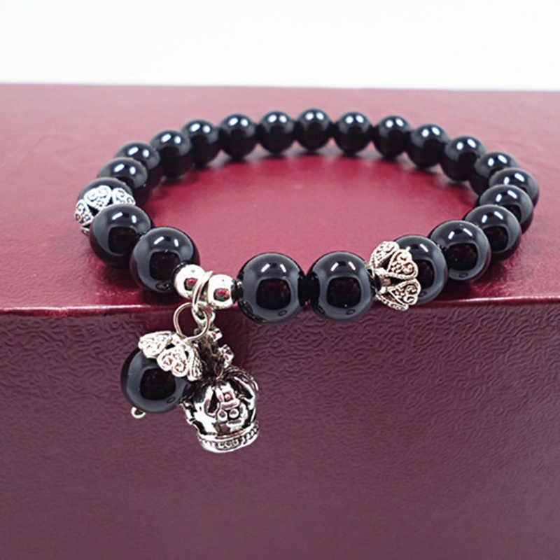 OUYOU สร้อยข้อมือ ลายตาแมวนำโชค สีม่วงธรรมชาติ - ouyou.my.th - ThaiPick