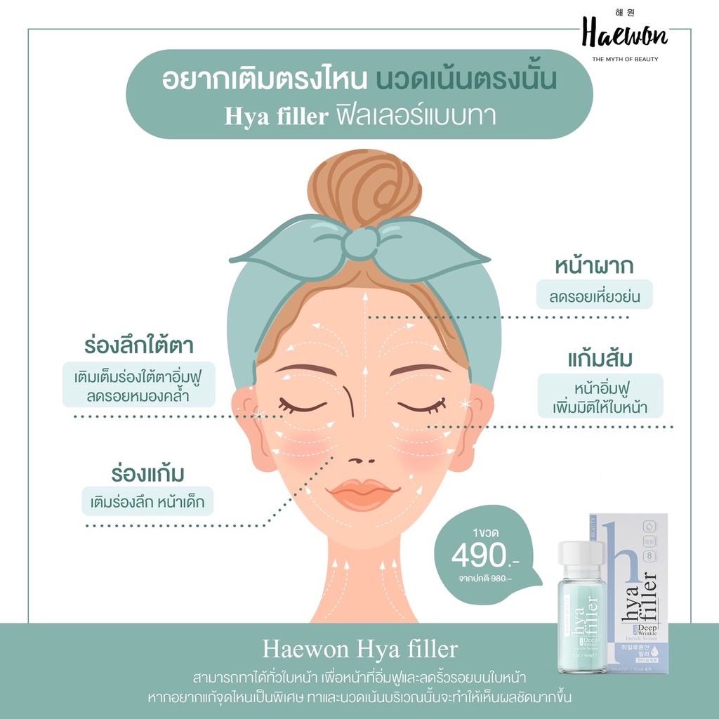 ของแท้ ส่งฟรี️ Haewon Hya Filler ฟิลเลอร์แบบทา เซรั่มไฮยา ลดริ้วรอยและ ...