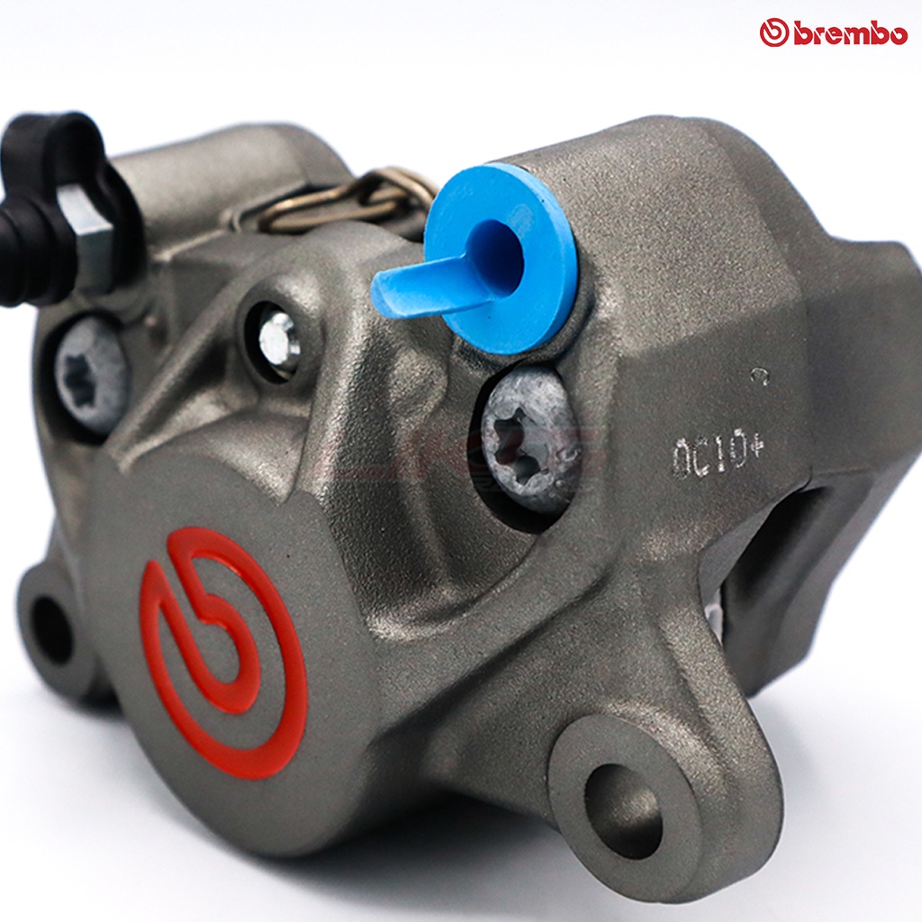 BREMBO 2POT (ปักข้าง) เทาโลโก้แดง รับประกันของแท้ ติดตั้งได้กับรถทุก ...