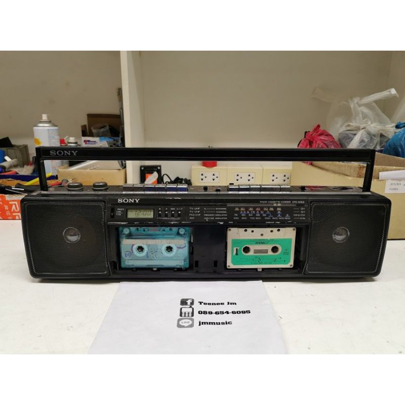 SONY CFS-W302 [220V] เครื่องเล่นเทป2หลุม+วิทยุ+Line in เล่นได้ทุกระบบ ...