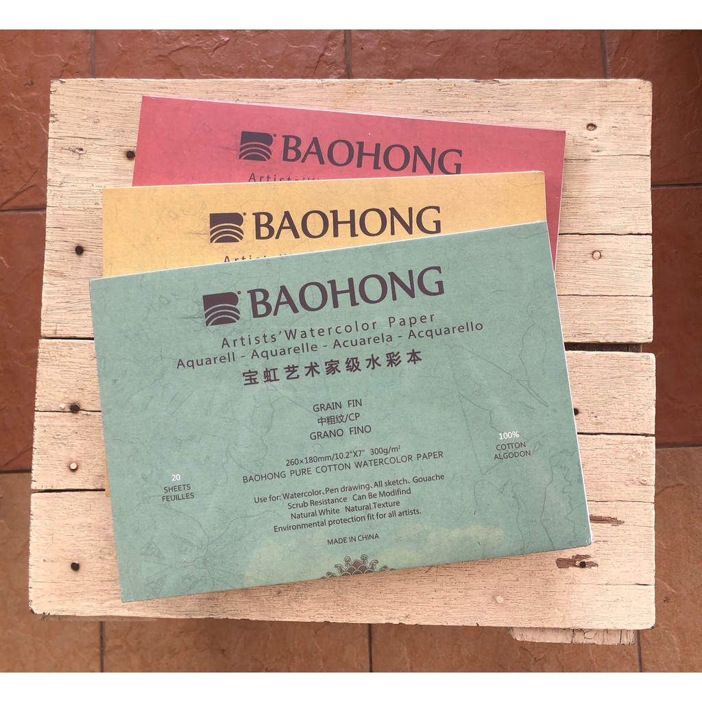 BAOHONG Artists’ Watercolor Paper 260*180mm 300g/mm Rxtz | Shopee Thailand