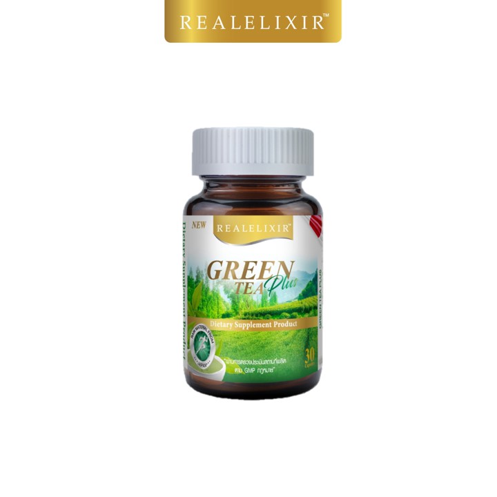 Real Elixir Green Tea Plus สารสกัดจากชาเขียว (30 Capsules) - realelixir ...