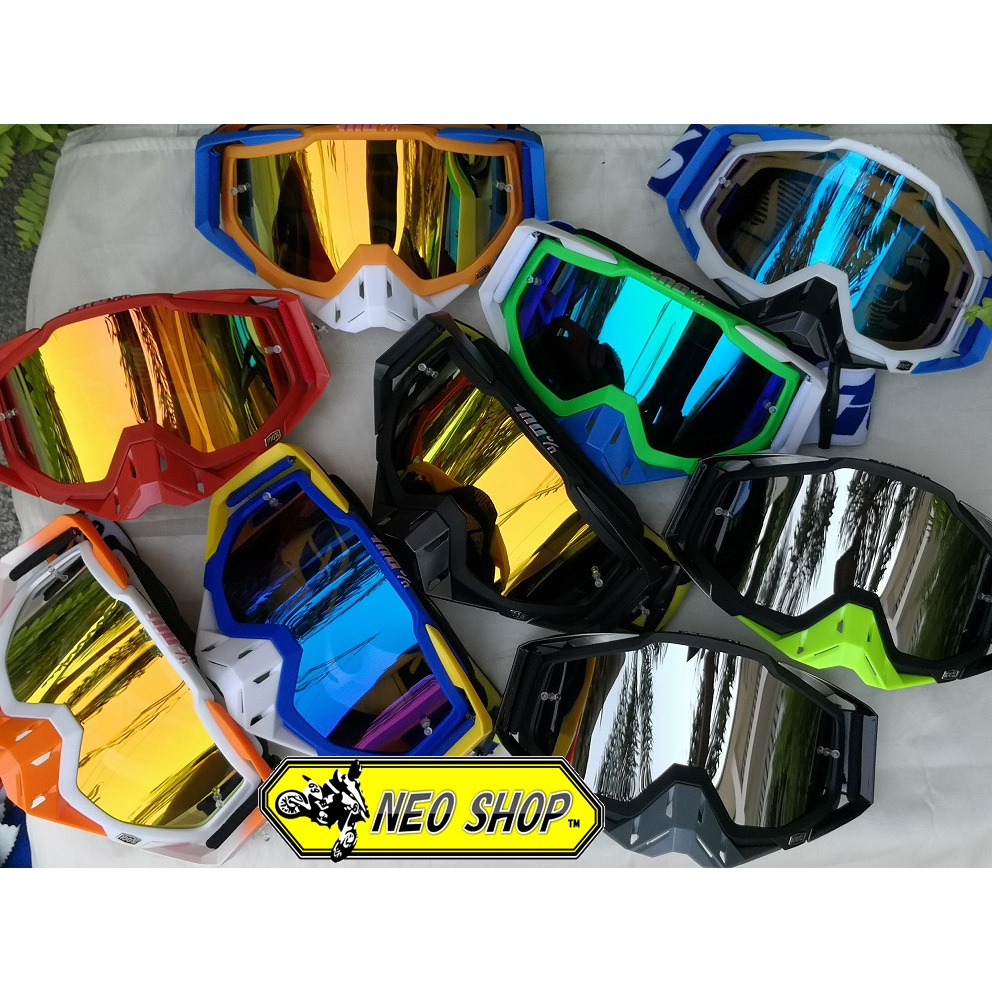 แว่นวิบาก 100 มีถุงแว่นกับผ้าเช็ดเลนส์ MX Goggle 100 only goggle 1pc - neo_shop_official - ThaiPick