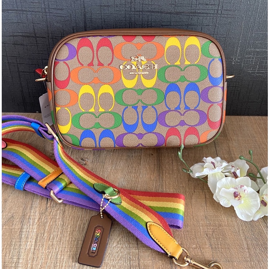 แท้ พร้อมส่ง กระเป๋าสะพายข้าง ขนาด 9 นิ้ว Pride Collection COACH Jamie ...