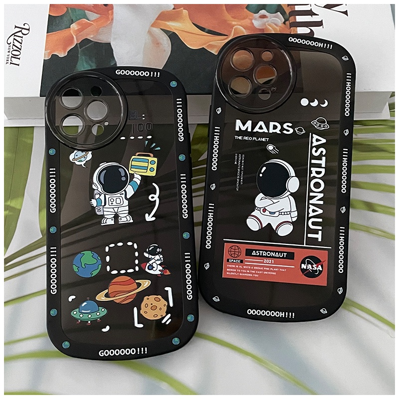 เคสนิ่ม ทรงวงรี ลายนักบินอวกาศ สําหรับ SAMSUNG M23 A73 A53 A33 A23 A13 A03 A03S A72 A52 A32 A22 ...