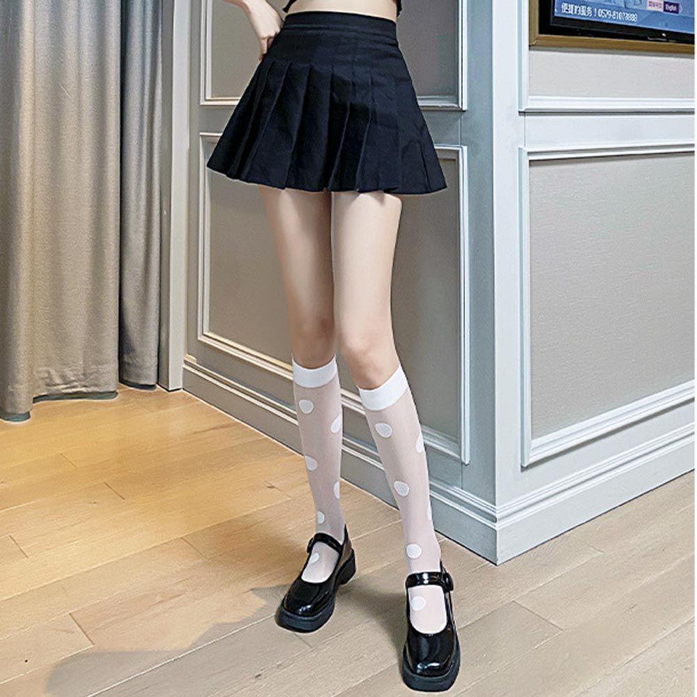 TWINKLE1 Transparent Korean Knee High Socks Sweet JK Stockings Women ...