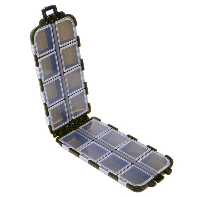ปลากล่องกล่อง16 Comartments Fishing Box Storage Case Fly Fish Lures ...
