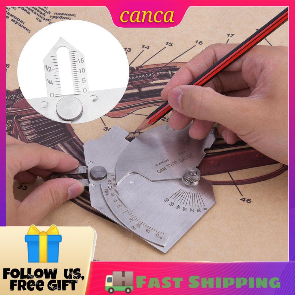 Bridge Cam Gauge,MG-8 Bridge Cam Welding Gauge Welded Surfaces Joint Undercut Fillet Leg Throat ...