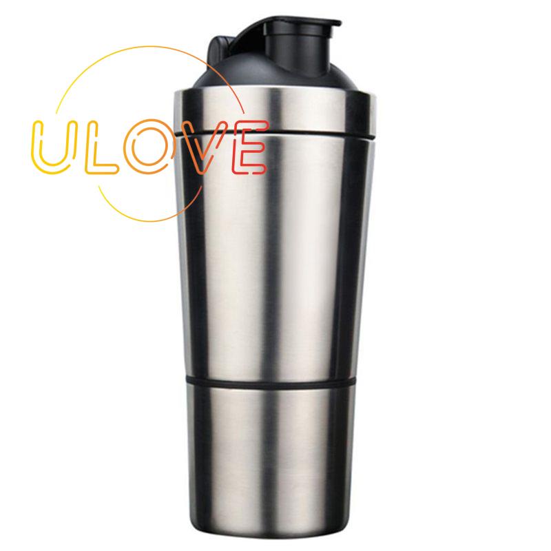 Single Wall Nutrition Stainless Steel Protein Shaker with Mixing Ball ...