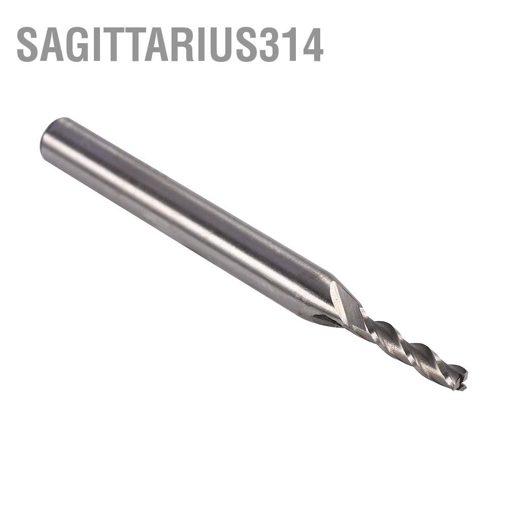 Sagittarius314 Diameter 3mm 3 Flute HSS Aluminium End Mill Cutter CNC Bit Extended Incisive ...