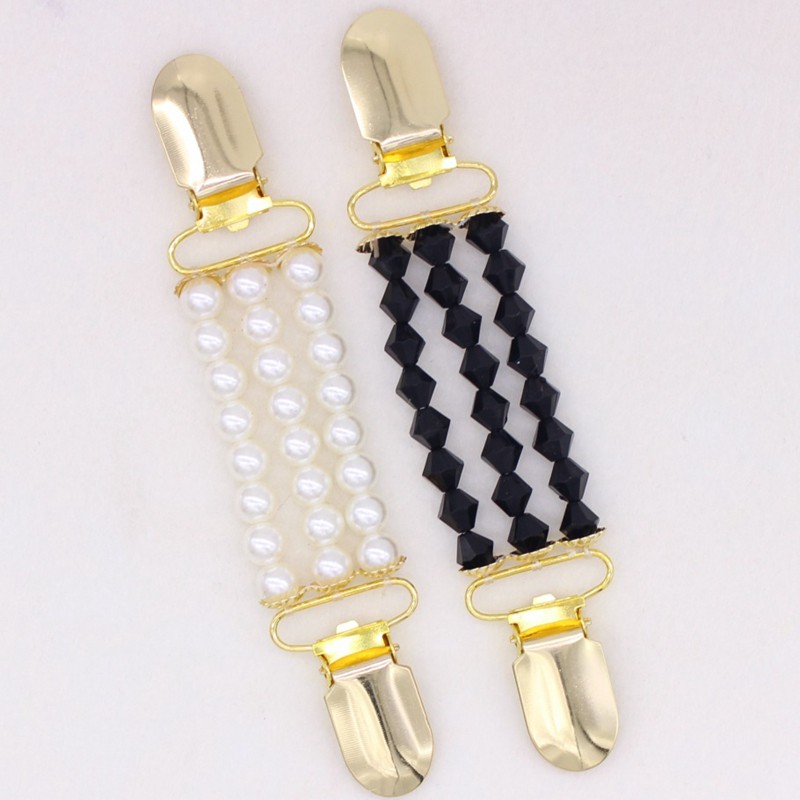 Sweater Vest Clips-Fake Pearl & Black Dress,Blouse Back-Set/2 ...